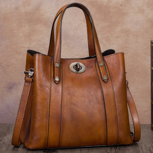 Genuine Leather Handbags - Etsy