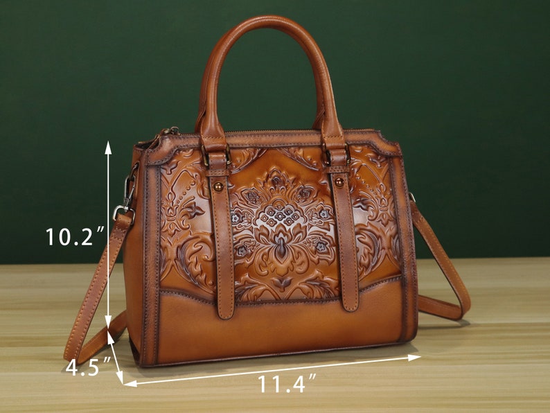 Genuine Leather Satchel for Women Top Handle Bags Handmade - Etsy