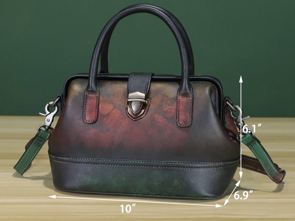 Genuine Leather Satchel Handbag for Women Purse Top Handle - Etsy