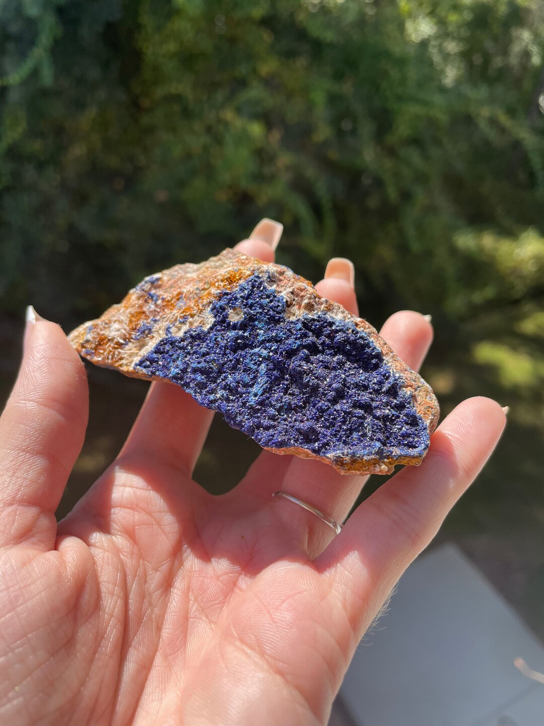 Sparkly Azurite on Matrix - Etsy