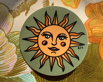 Black Sun Sticker | Etsy