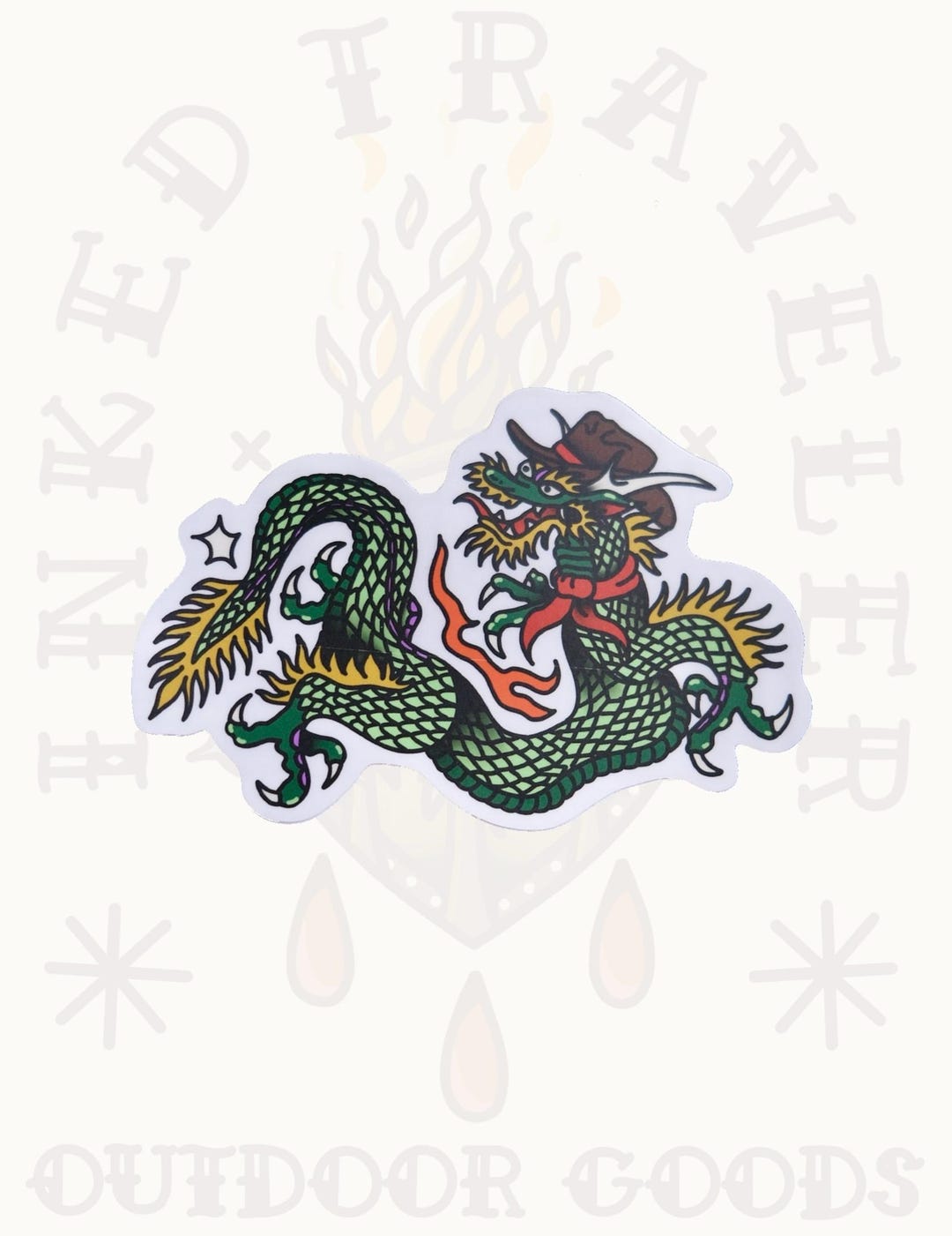 Cowboy Dragon Sticker - Etsy