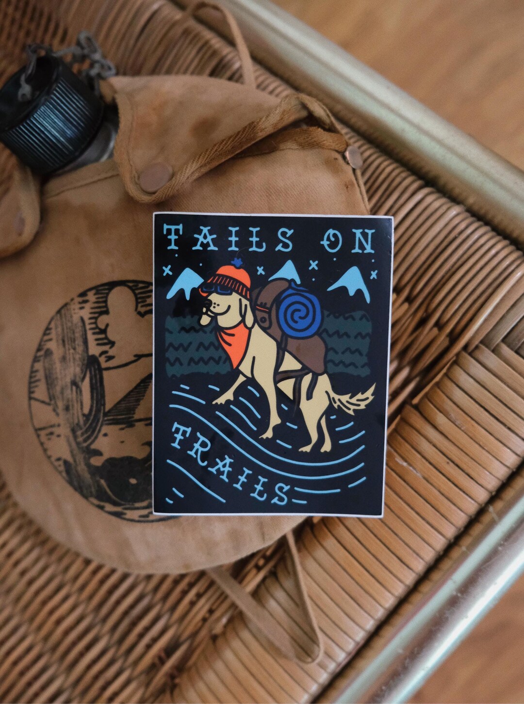 Tails on Trails Sticker - Hydro Flask - Water Bottle Sticker - Etsy
