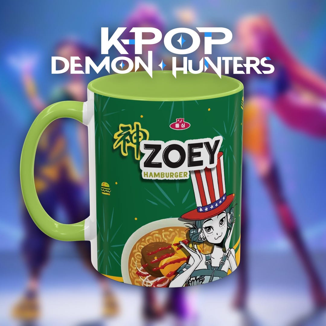 Kpop Demon Hunters Zoey Coffee Mug | Ramen Cup Design | Anime Inspired ...