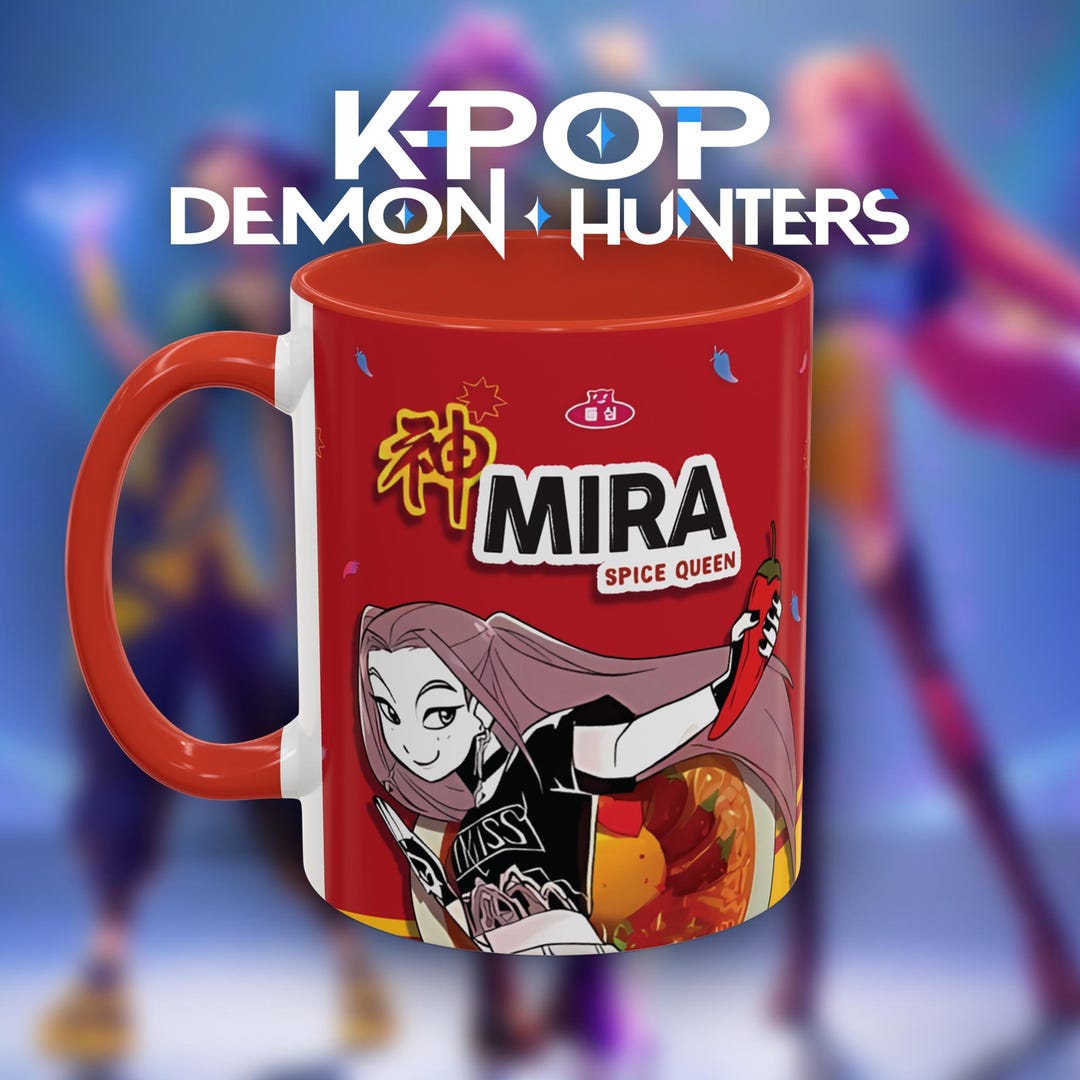 Kpop Demon Hunters Mira Coffee Mug | Ramen Cup Design | Cute Anime Tea ...
