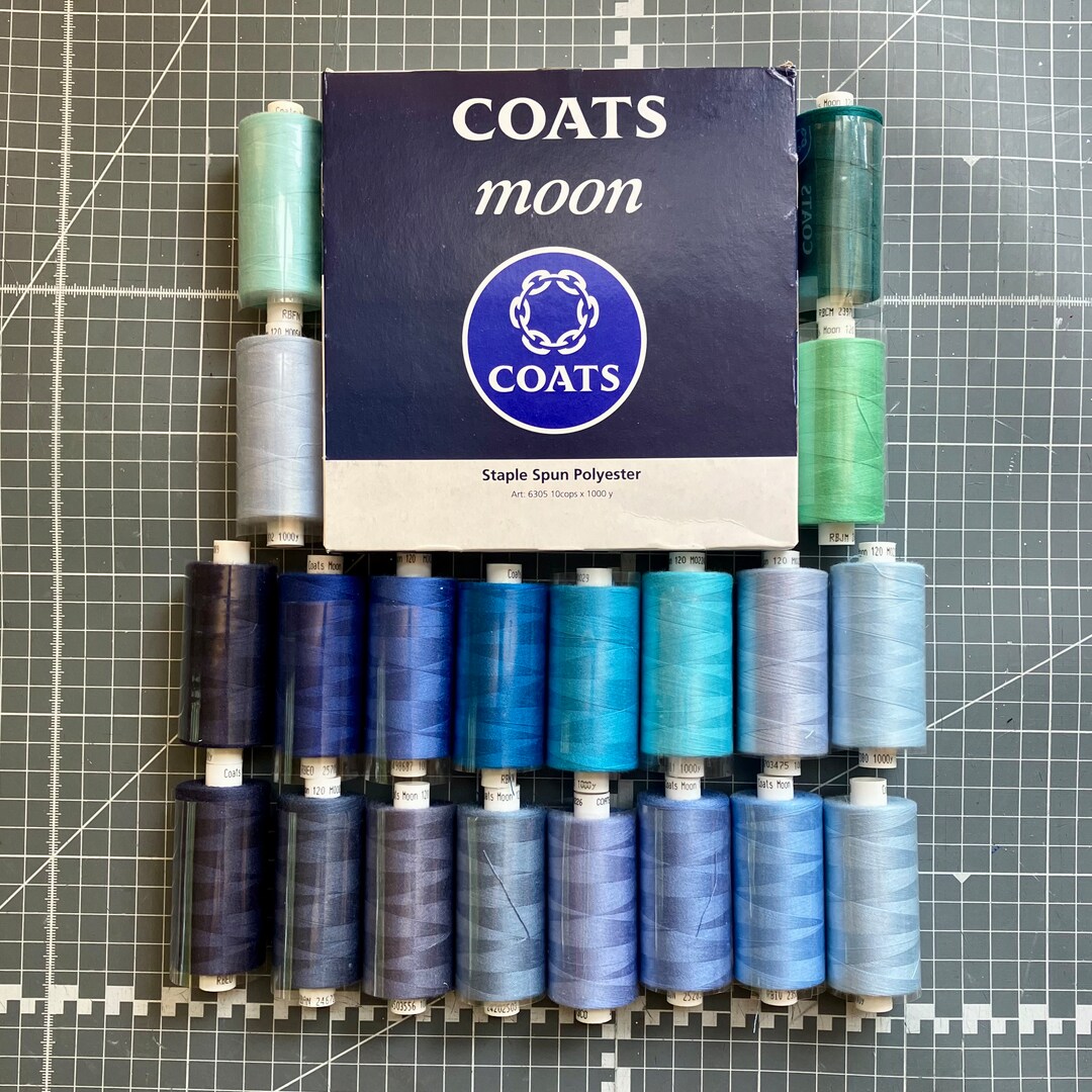 Coats Moon Polyester Sewing Thread 1000m Reels. BLUES - Etsy UK