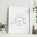 Wave Print Fine Line Artwork Minimal Printable Ocean - Etsy