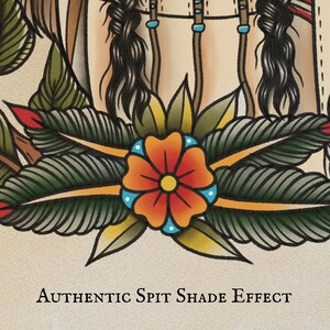 Native American Woman Neo Traditional Tattoo Flash | Old School Native ...