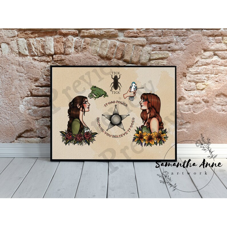 Practical Magic Traditional Tattoo Flash Art | Practical Magic Wall Art ...