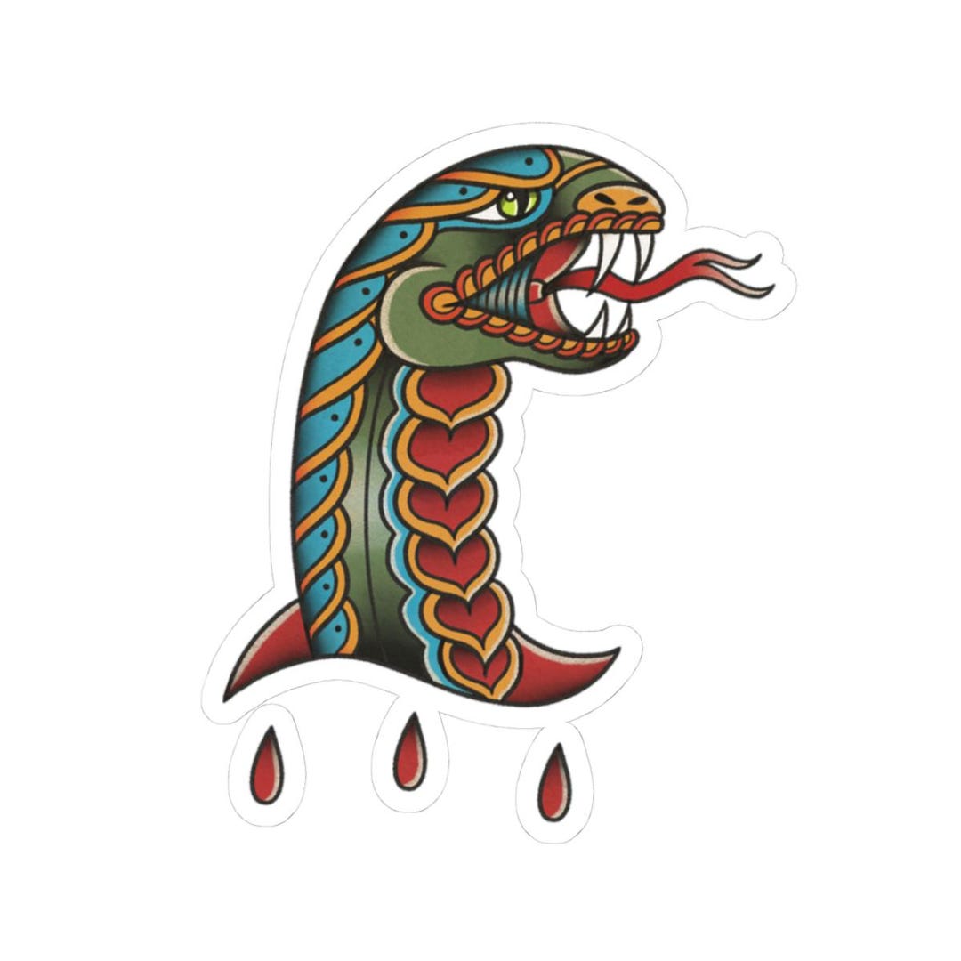 Snake Tattoo Stickers, American Traditional Stickers, Tattoo Art ...