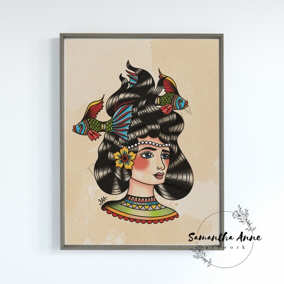 Sailor Jerry Gypsy Tattoo Flash