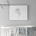 June Birth Flower Rose Wall Art Minimal June Line Art Baby - Etsy