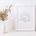 Wave Print Fine Line Artwork Minimal Printable Ocean - Etsy