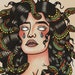 Medusa Old School Tattoo Flash Art Print | Neo Traditional Medusa ...