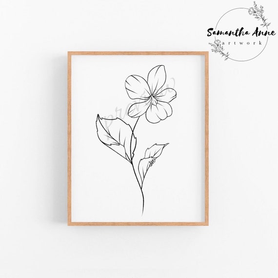 Viola Flower Drawing