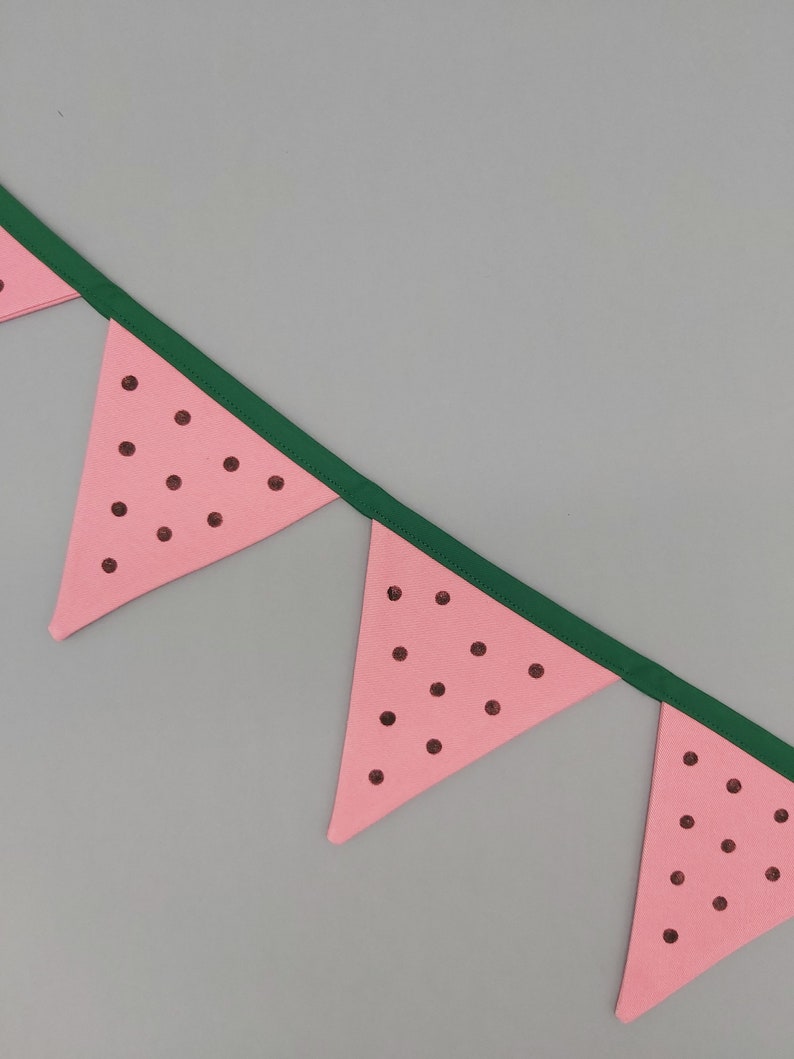 Watermelon Fabric Banner, Summer Picnic Bunting, Birthday Party ...