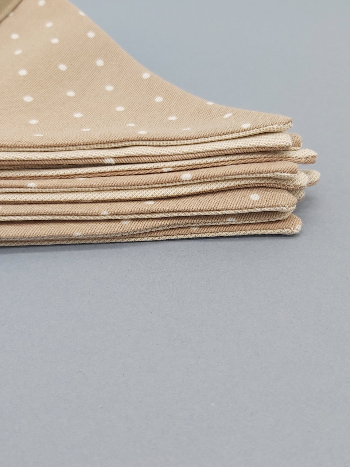 Fabric Bunting Banner, Polka Dot Bunting, Pennant Garland, Gold Brown ...