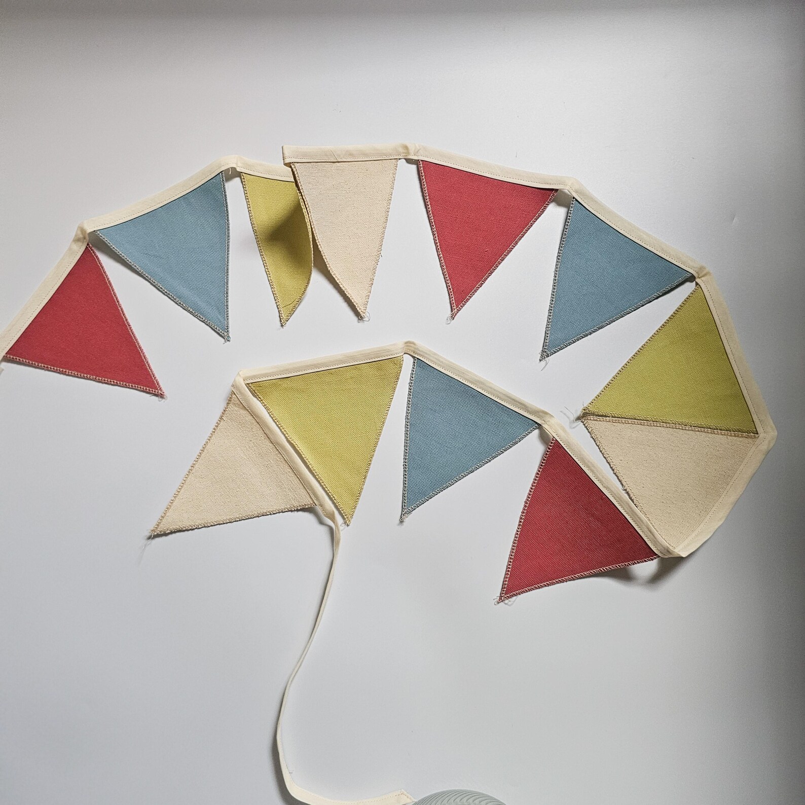 Montessori Playroom Bunting – Earth Tone Fabric Flags – Reusable Canvas ...