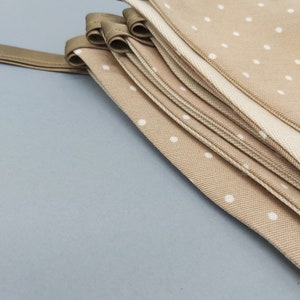 Fabric Bunting Banner, Polka Dot Bunting, Pennant Garland, Gold Brown ...