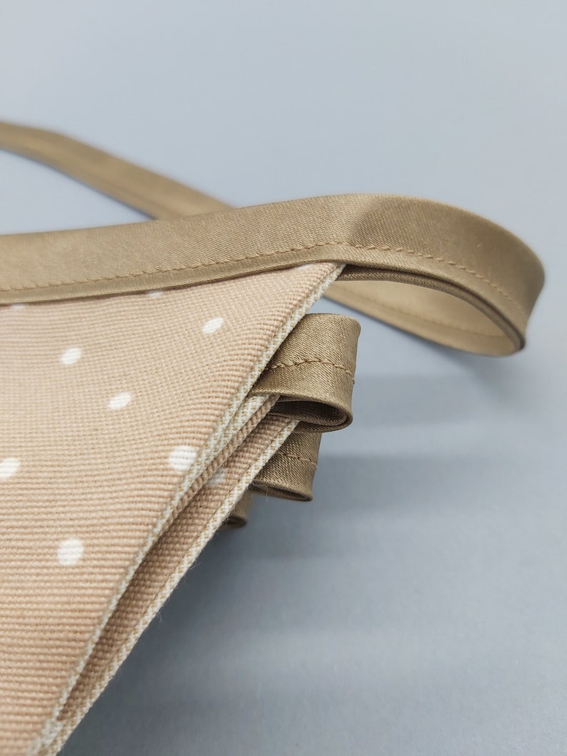 Fabric Bunting Banner, Polka Dot Bunting, Pennant Garland, Gold Brown ...