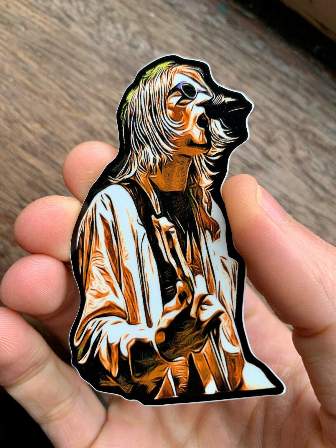 Kurt Cobain Fan Art Digital Drawing Nirvana Premium Vinyl Decal Bumper ...