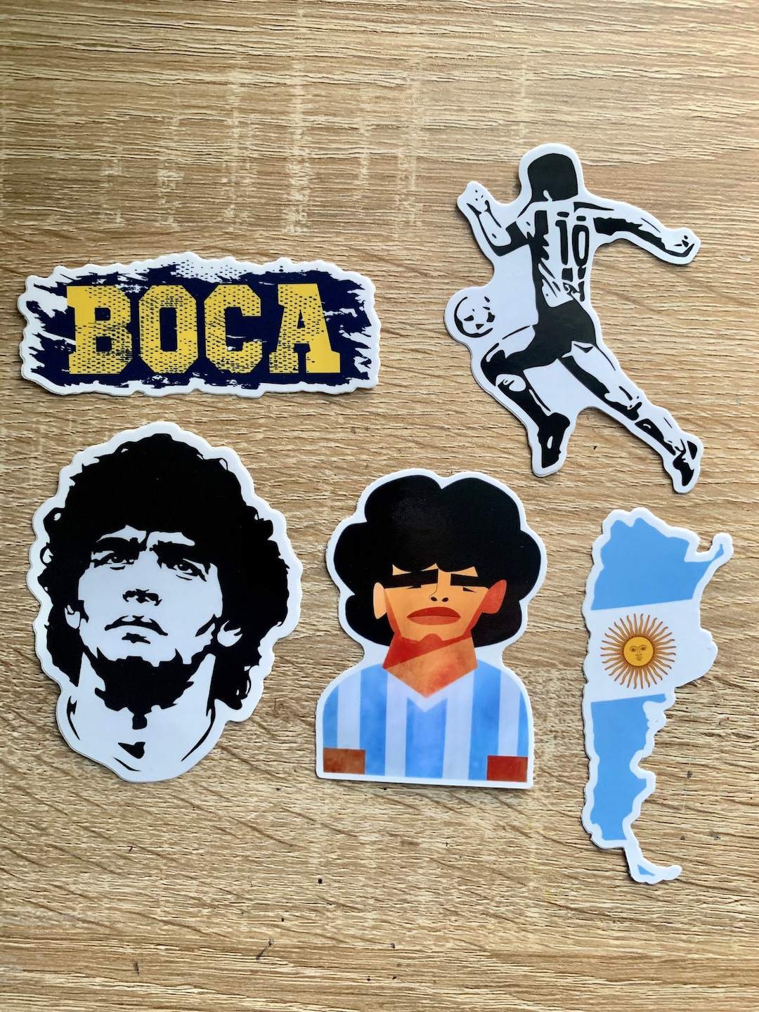 Diego Maradona D10S Sticker Pack: Argentina Soccer Decals - Etsy