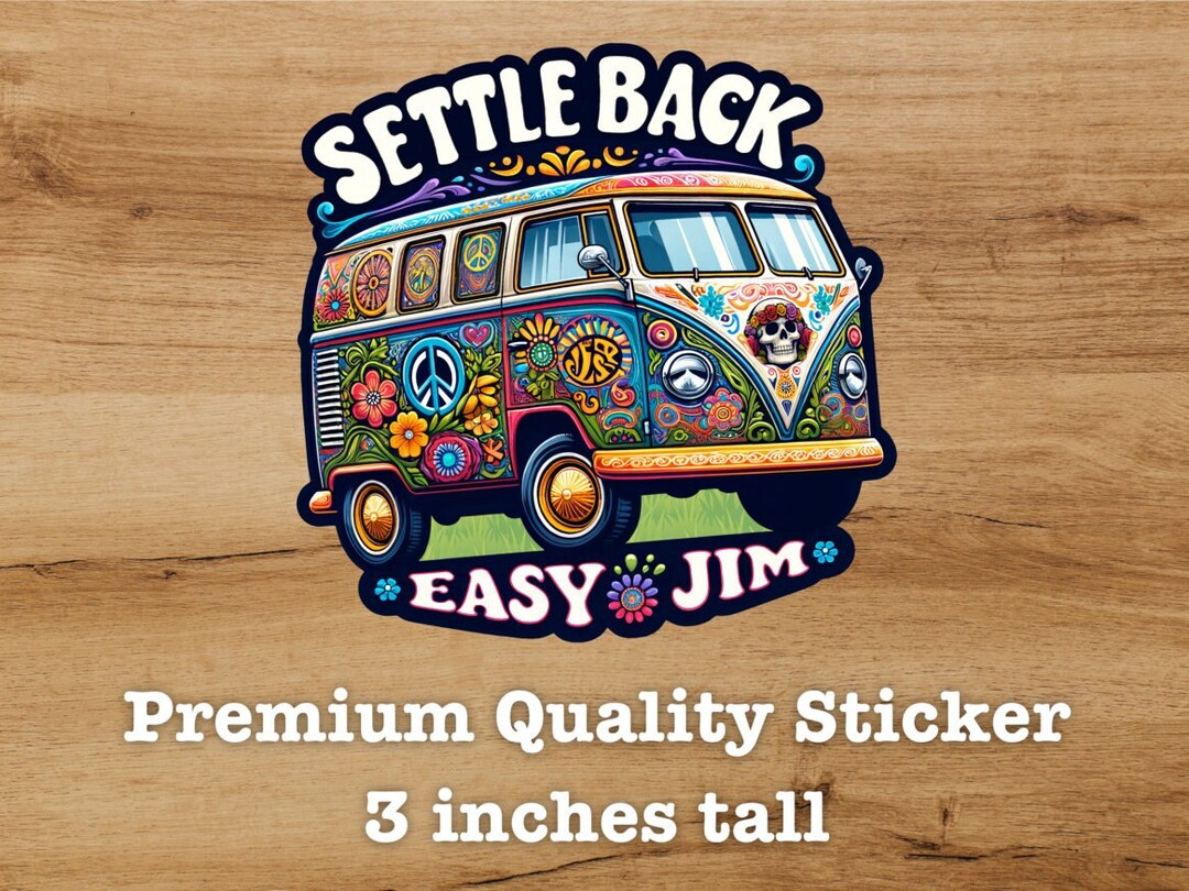 Grateful Jerry Althea Settle Back Easy Jim Deadhead Funny Premium Decal ...