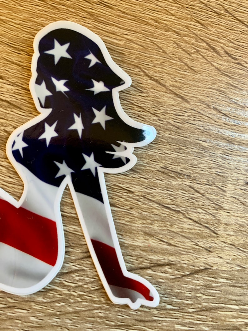 Pin up Mudflap Girl Sticker: American Flag Vinyl Decal - Etsy
