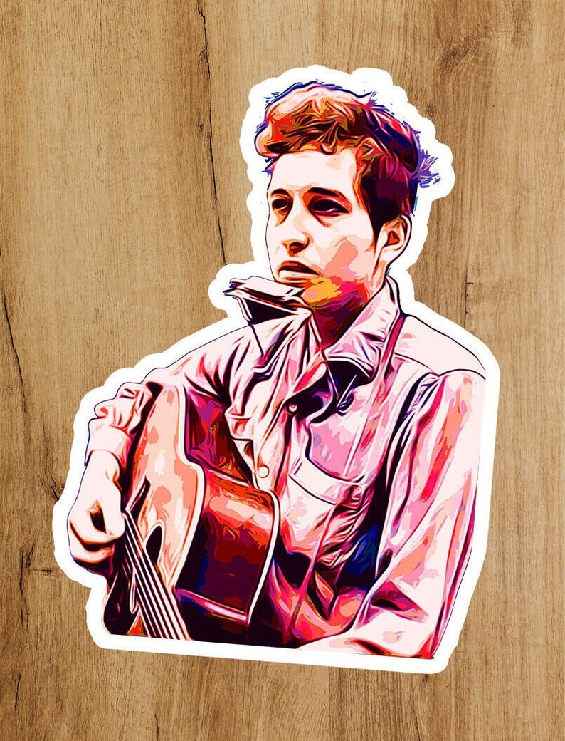 Bob Dylan Drawing Premium Vinyl Decal Bumper Sticker 3 Inches Rock ...