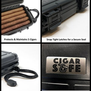 THE Cigar Safe 5 Travel Humidor W/ Humidifier (custom Name Plate Option ...