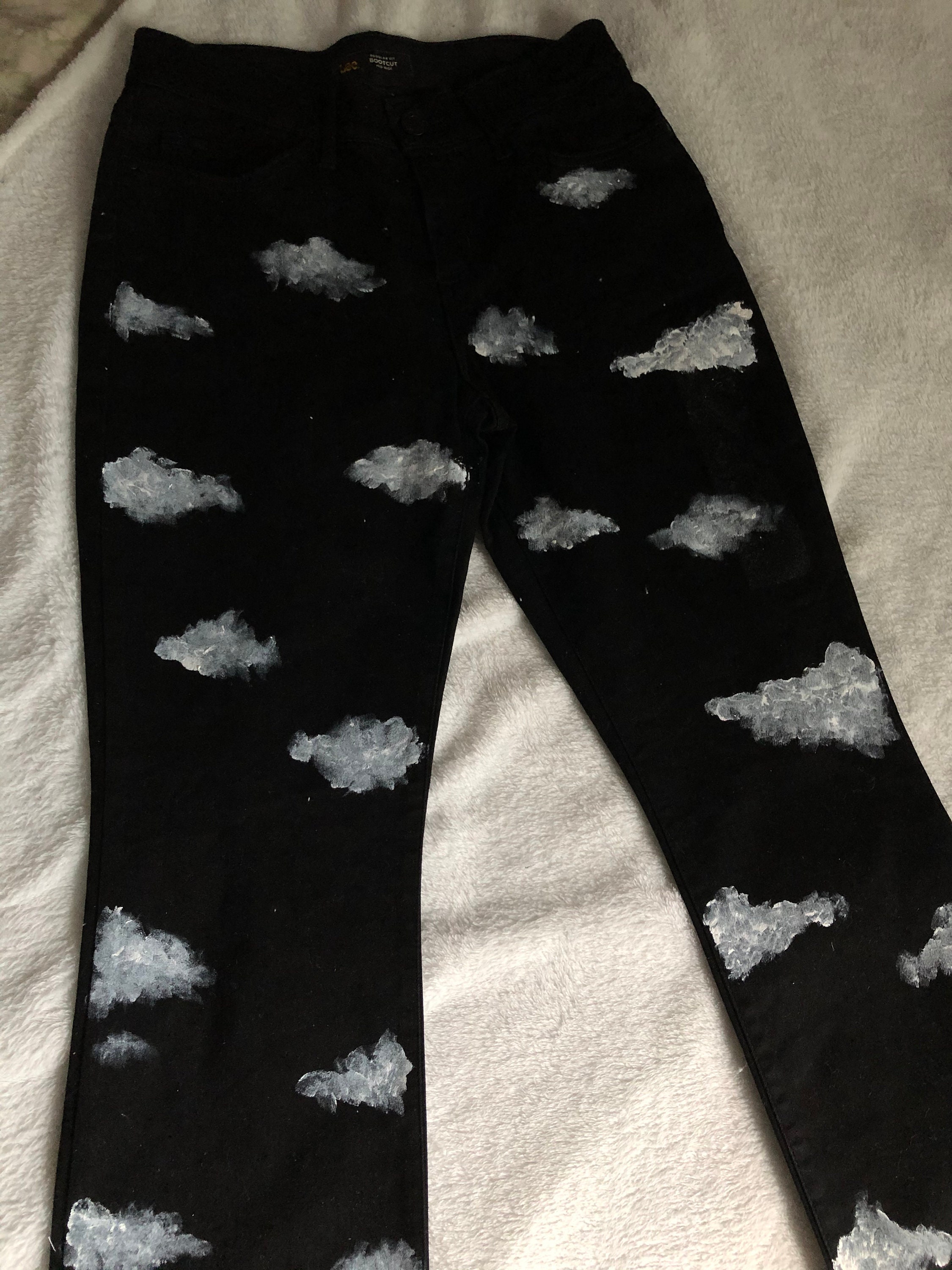 Painted Cloud Jeans! - Etsy