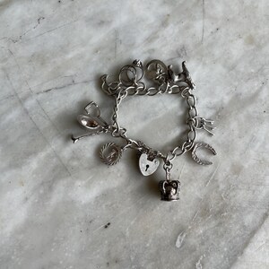 Vintage Girls Silver Charm Bracelet - Etsy