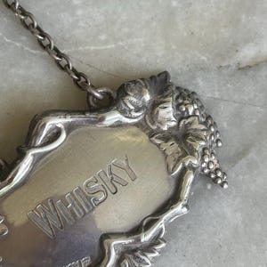 Antique English Silver Whisky Label - Etsy
