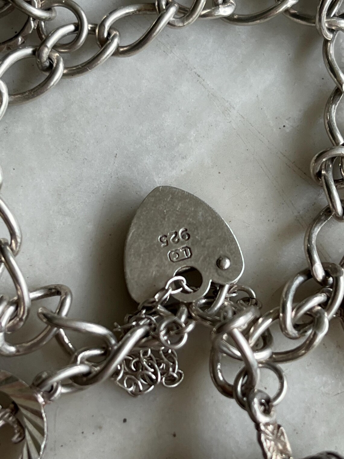 Vintage Girls Silver Charm Bracelet - Etsy