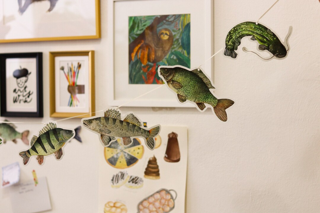 Garland With Fishes | Cute Party Garland | Original Aquarelle ...
