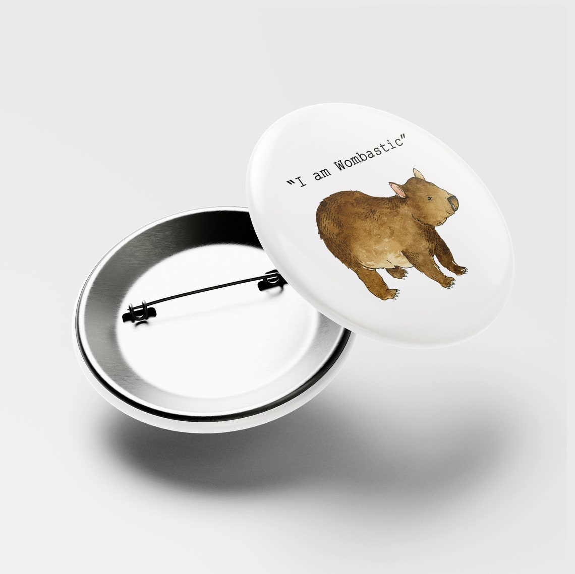 Badge With Wombat - Saying I Am Wombastic. 37 Mm. - Etsy