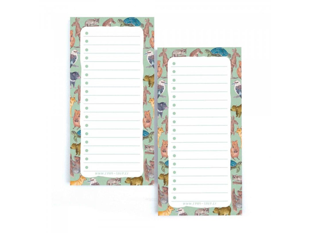 To-do List, Australian Animals Notepad, 50 Sheets Writing Pad - Etsy