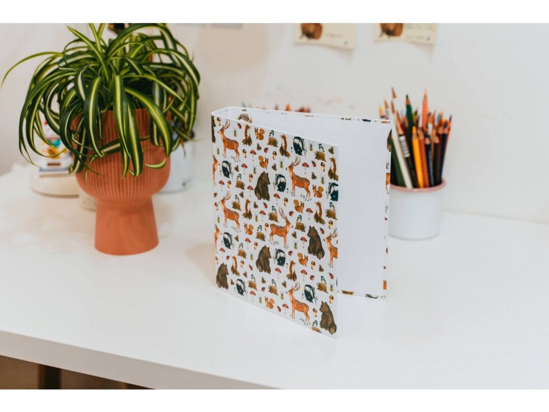 4 Ring Binder Folder With Forest Theme. for Documents, Important Papers ...