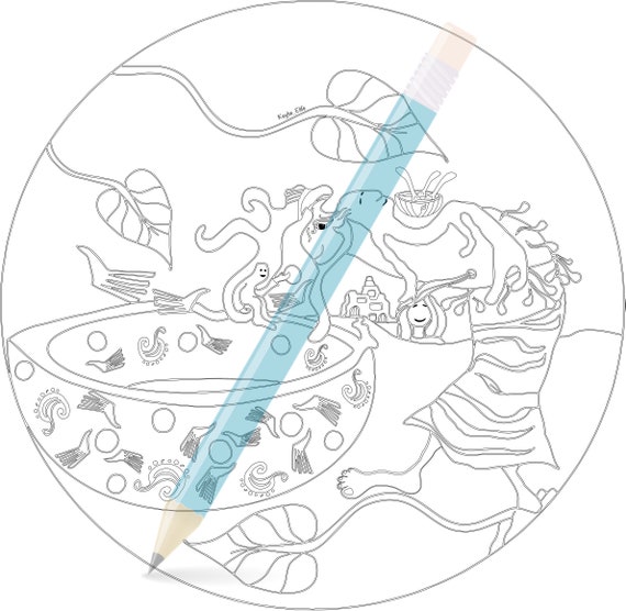 2 Colouring Pages going Out on a Limb | Etsy