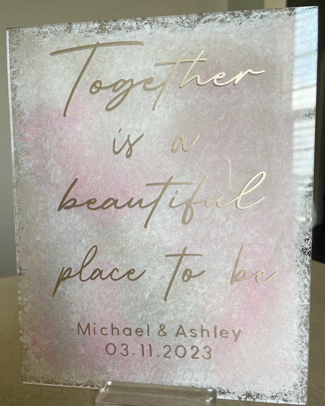 Multicolor Acrylic Wedding Table Sign | Bridal Shower Sign | Engagement ...