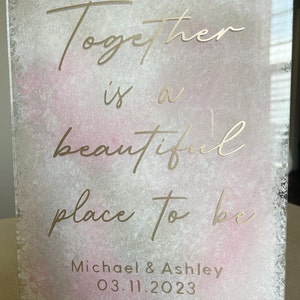 Multicolor Acrylic Wedding Table Sign | Bridal Shower Sign | Engagement ...