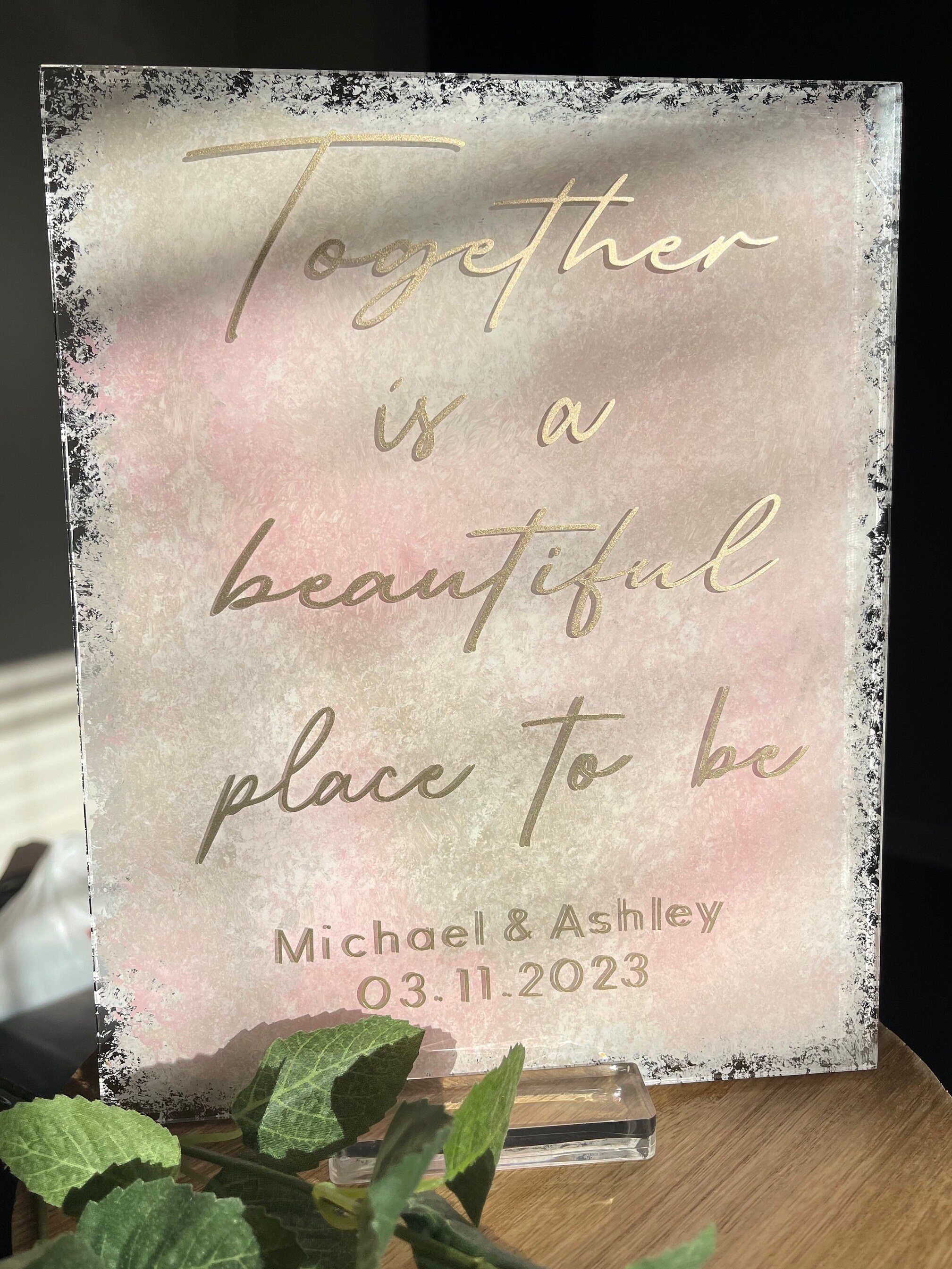 Multicolor Acrylic Wedding Table Sign | Bridal Shower Sign | Engagement ...