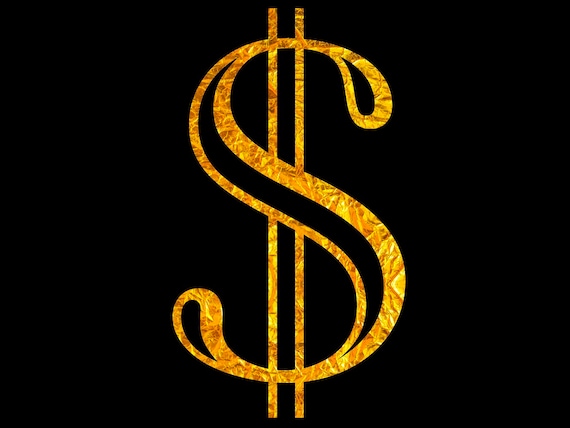 Gold Dollar Sign Clipart