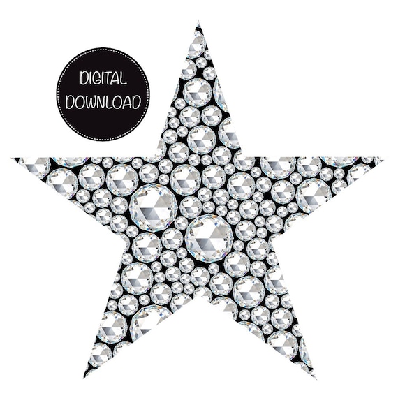 Diamond Star Clipart Black