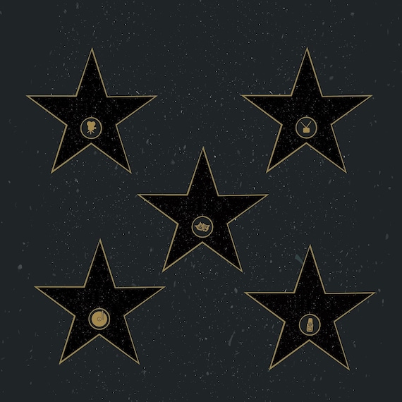 8 Stars Clipart Hollywood