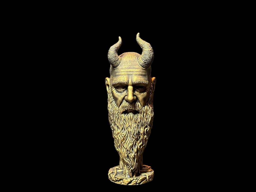 Mimir Bust: Gold 3D Printed God of War Statue - Etsy