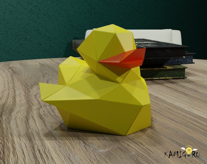 Duck Papercraft PDF Pack 3D Paper Sculpture Template With Instructions ...