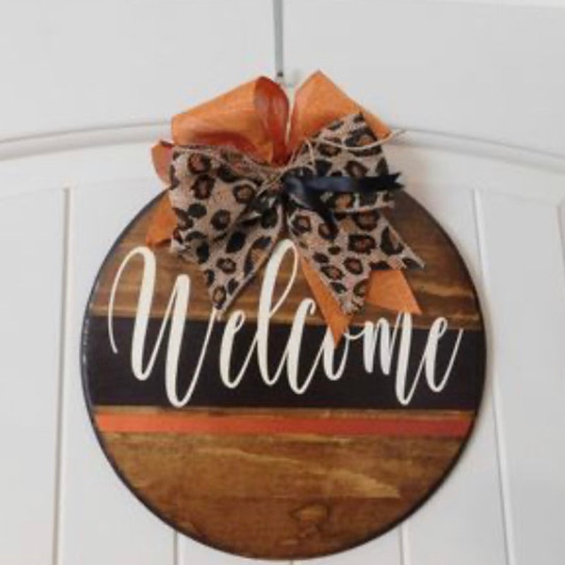 Welcome Leopard Sign - Etsy