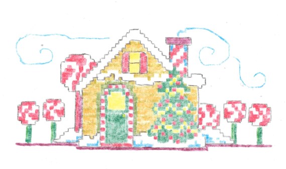 Kits & How To Cross Stitch Sewing & Fiber Gingerbread House Table ...
