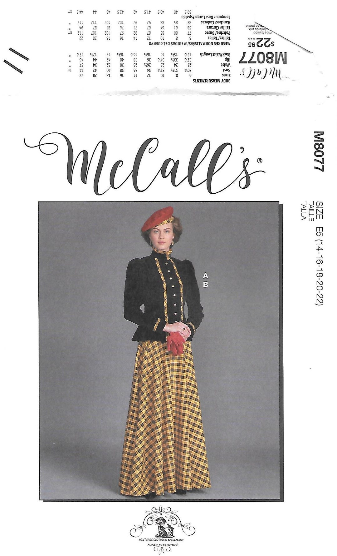 M8077 Jacket & Skirt M8078 Blouses M8123 Coat M8124 Hats M8132 Dress ...